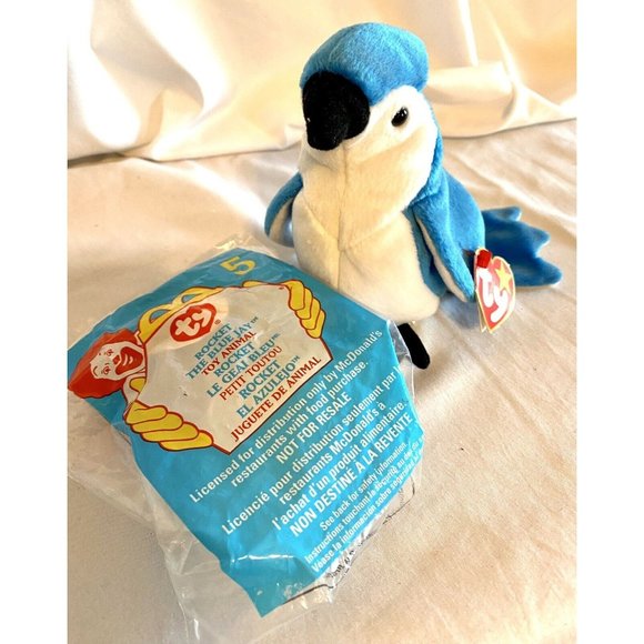 Ty | Toys | Ty Rocket The Blue Jay Beanie Baby Pair 997 With Tag Errors ...